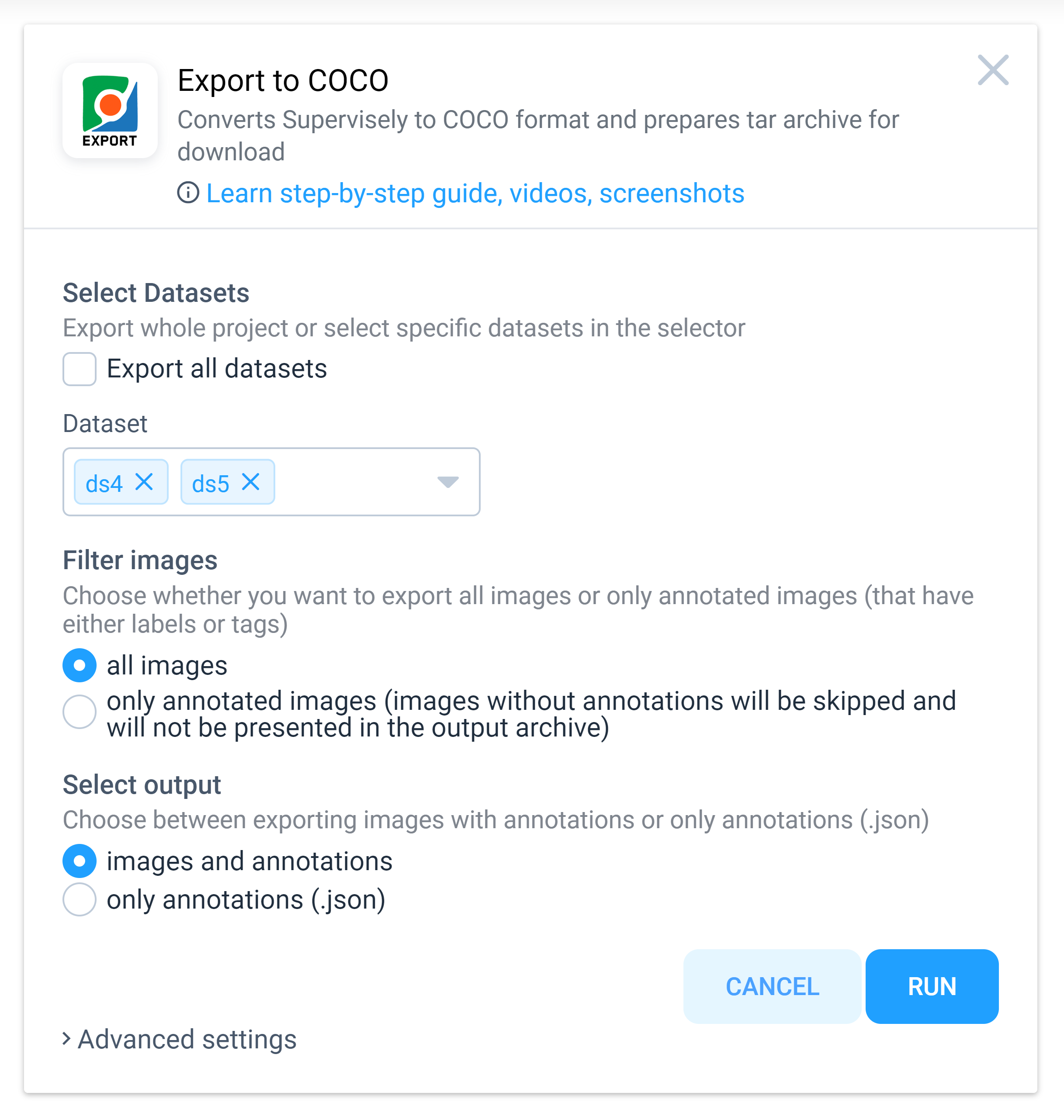 GitHub - supervisely-ecosystem/export-to-coco: Converts Supervisely to ...