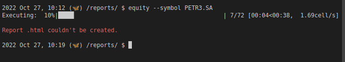 [Bug] /reports/ $ equity --symbol PETR3.SA · Issue #3127 · OpenBB-finance/OpenBB · GitHub