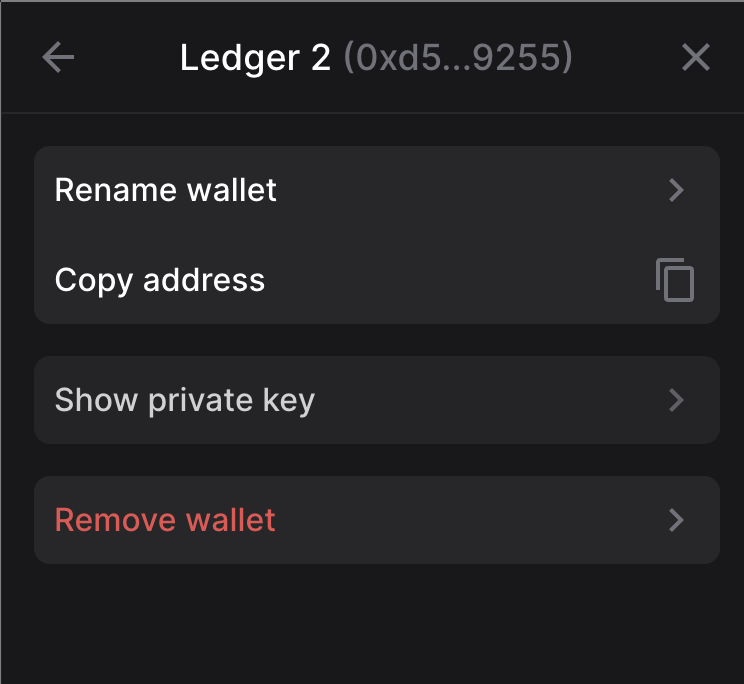 disable show private key for ledger wallets · Issue #786 · coral-xyz/backpack · GitHub