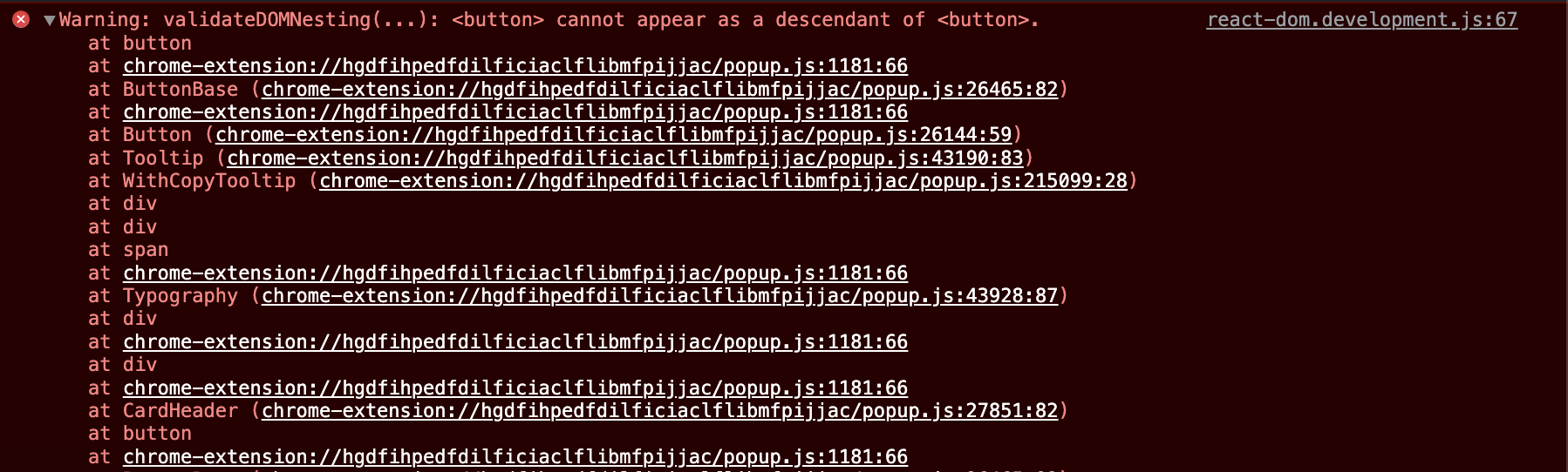 invalid DOM nesting warning in development · Issue #1045 · coral-xyz ...