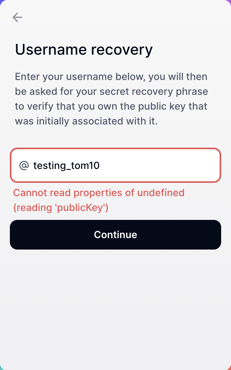 Improve Error Message If Backend Api Returns Empty Public Keys Array For User · Issue 1798