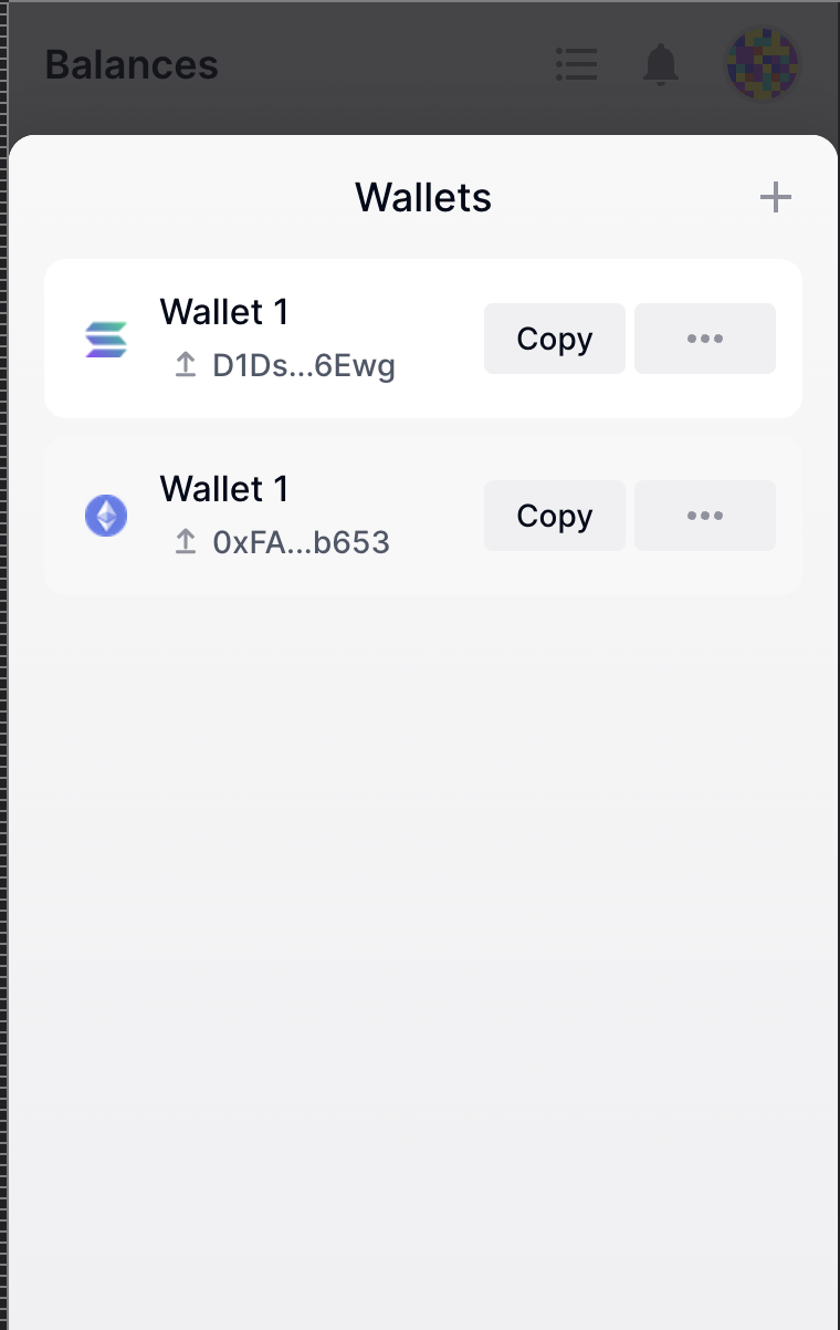 Wallet Select Popup In Aggregate Mode Should Only Show Wallets For Specific Blockchain · Issue