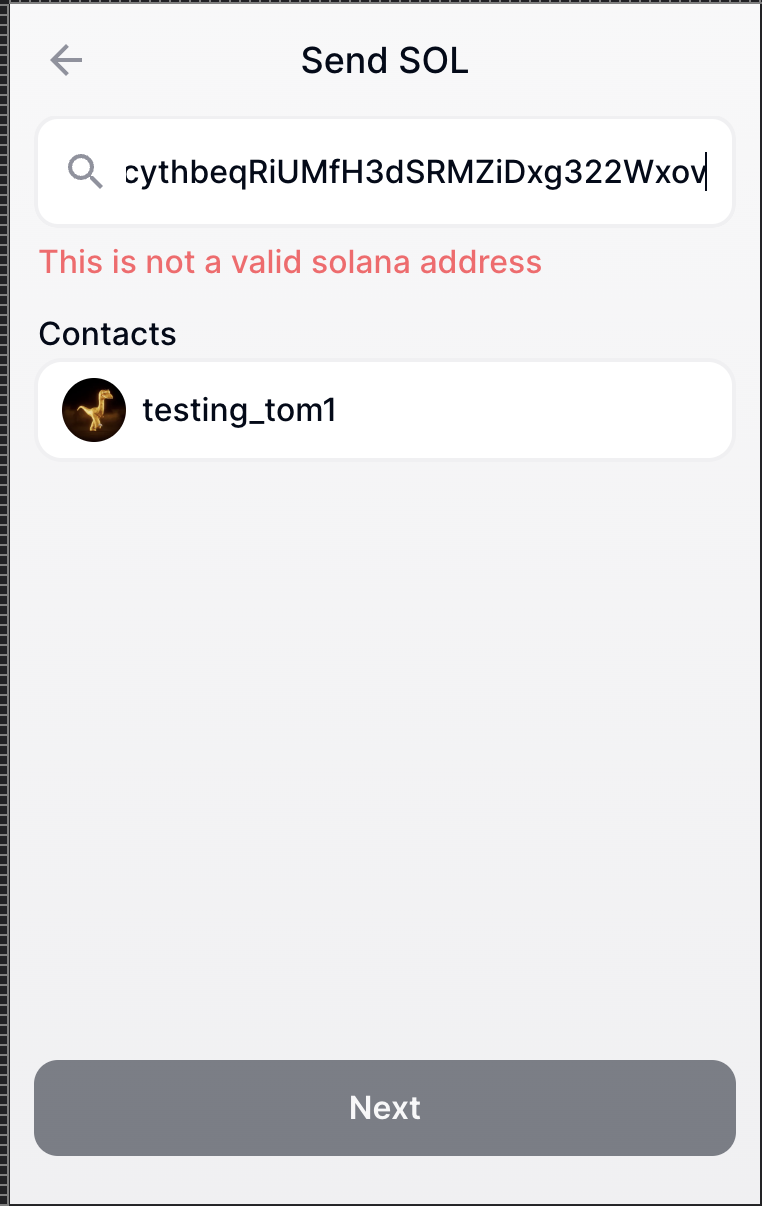 send invalid address error doesn't clear · Issue #2738 · coral-xyz/backpack · GitHub
