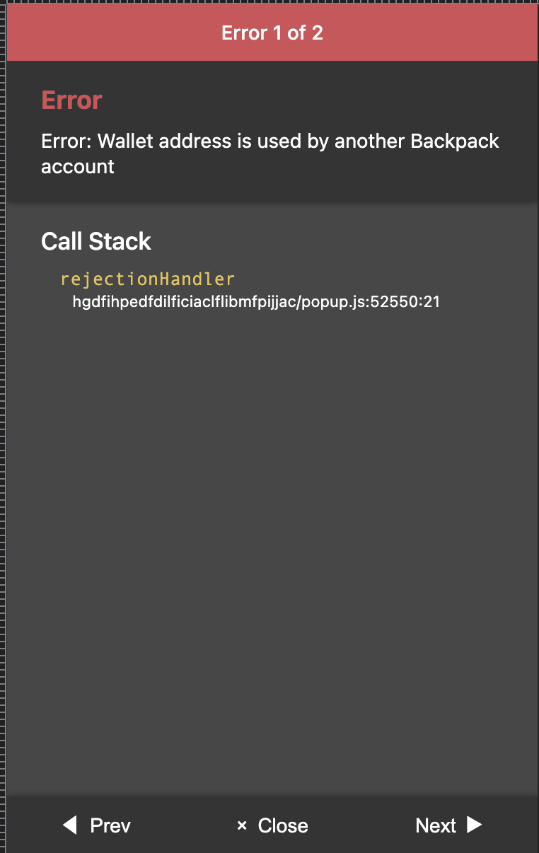 switching accounts really fast results in error · Issue #2881 · coral-xyz/backpack · GitHub