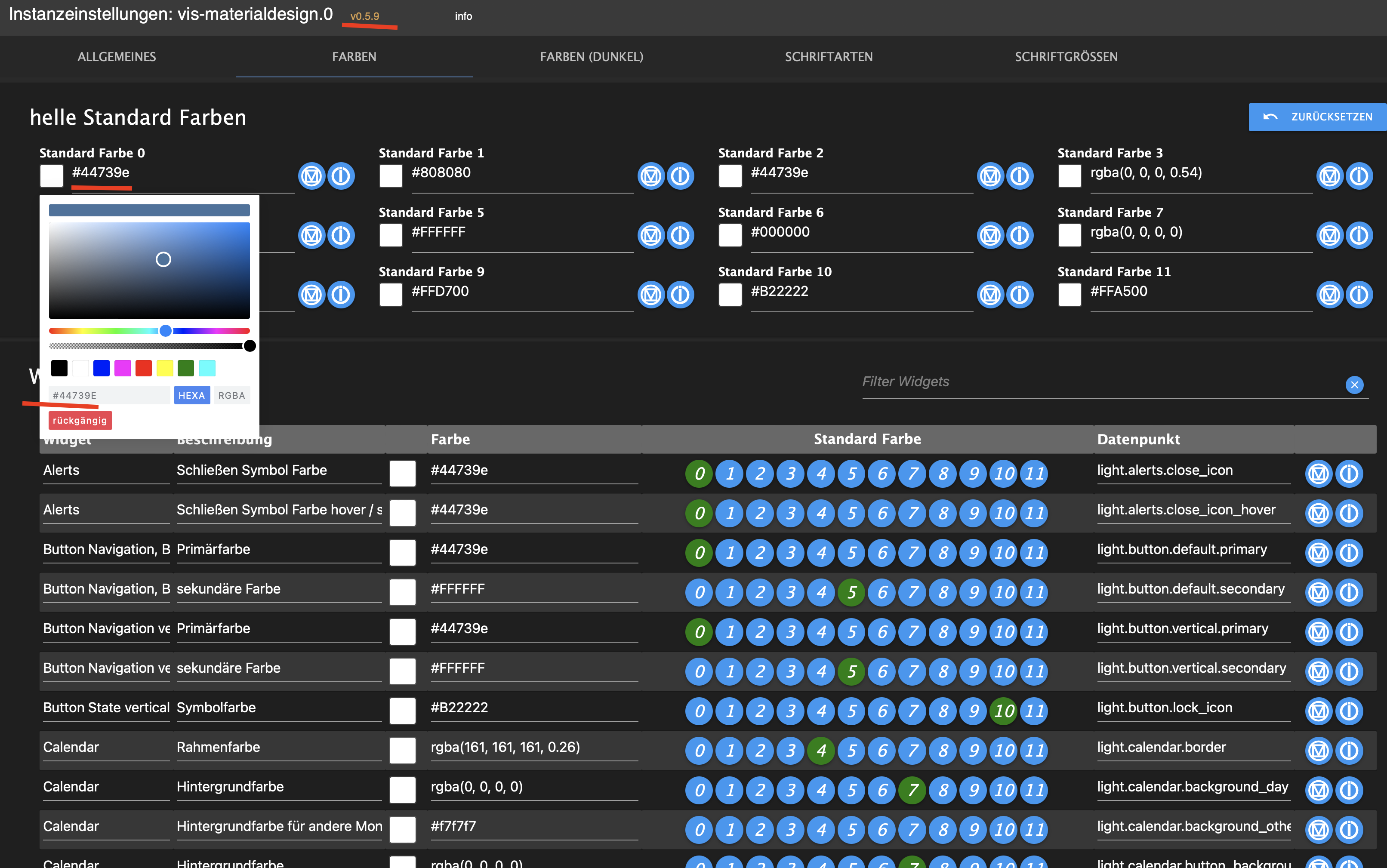 Alle Farben in der Instanz werden als weiß angezeigt. · Issue #25 · Uhula/ioBroker-Material ...