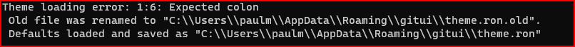 Theme Ron Error Is Silently Ignored · Issue 1918 · Extrawurst Gitui · Github