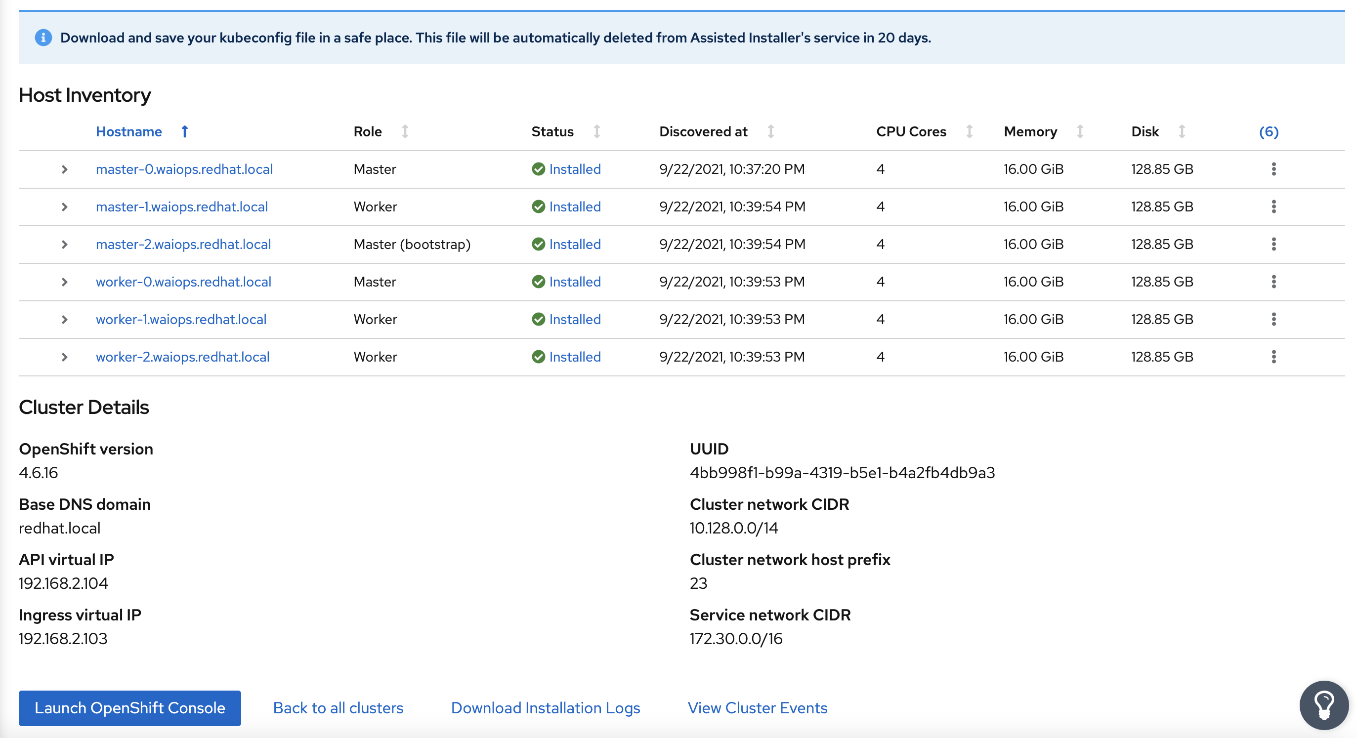 GitHub - pmfarley/Assisted-Installer-Static-IP: Using the OCP Assisted Installer with API to ...