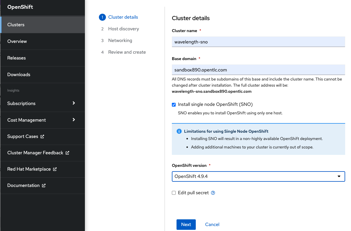 GitHub - pmfarley/SNO-Wavelength: Installing Single Node OpenShift onto AWS Wavelength.