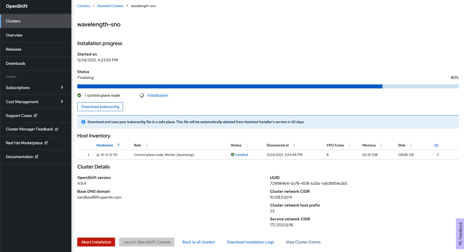 GitHub - pmfarley/SNO-Wavelength: Installing Single Node OpenShift onto AWS Wavelength.