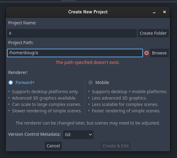 New project: lag when typing manually into project path input · Issue #66620 · godotengine/godot ...