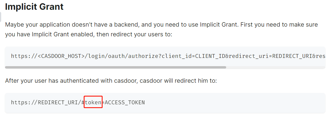 Why is "access_token" named "token" in the implicit flow? · Issue #1793 · casdoor/casdoor · GitHub