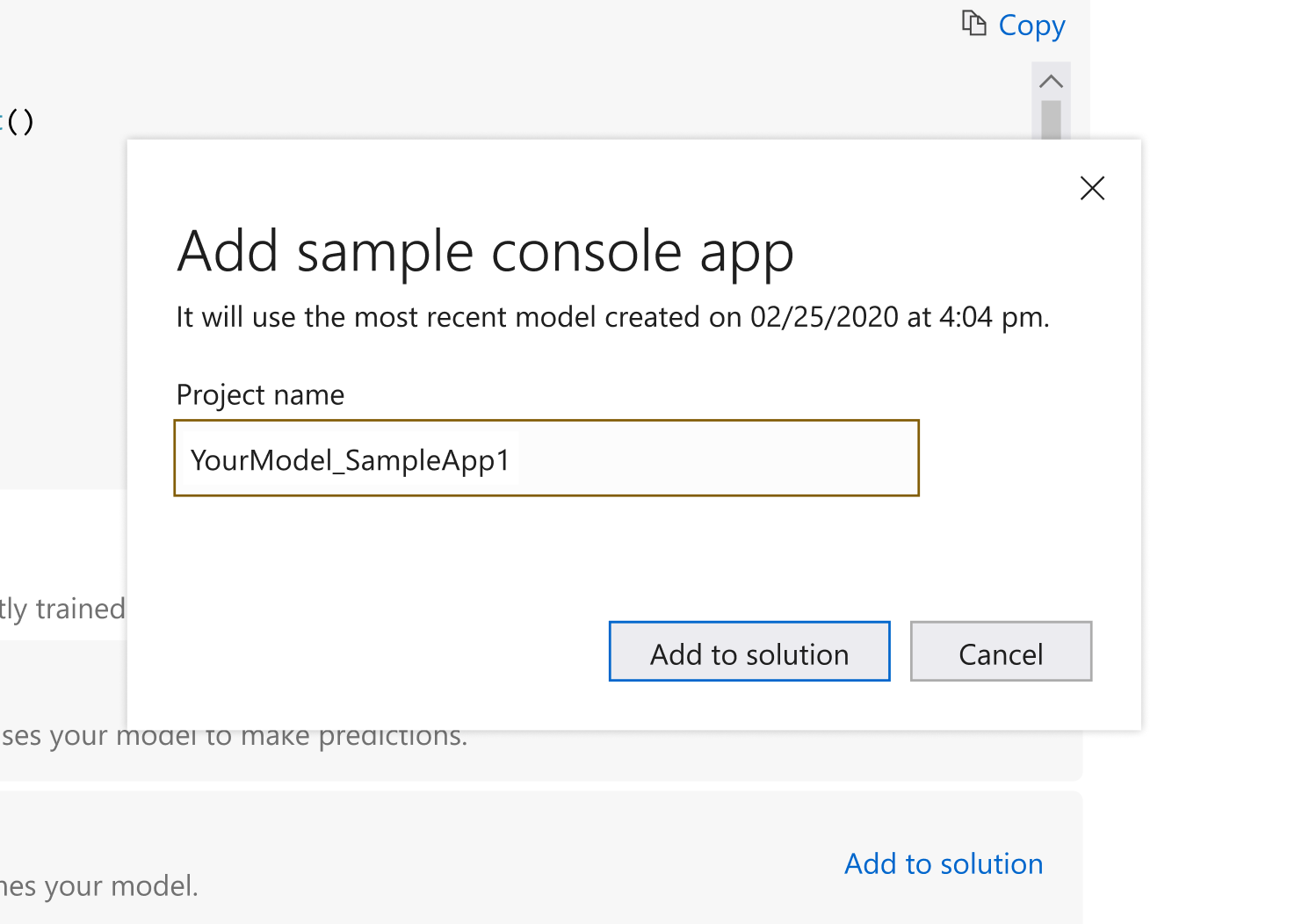 Consume page changes · Issue #1330 · dotnet/machinelearning-modelbuilder · GitHub