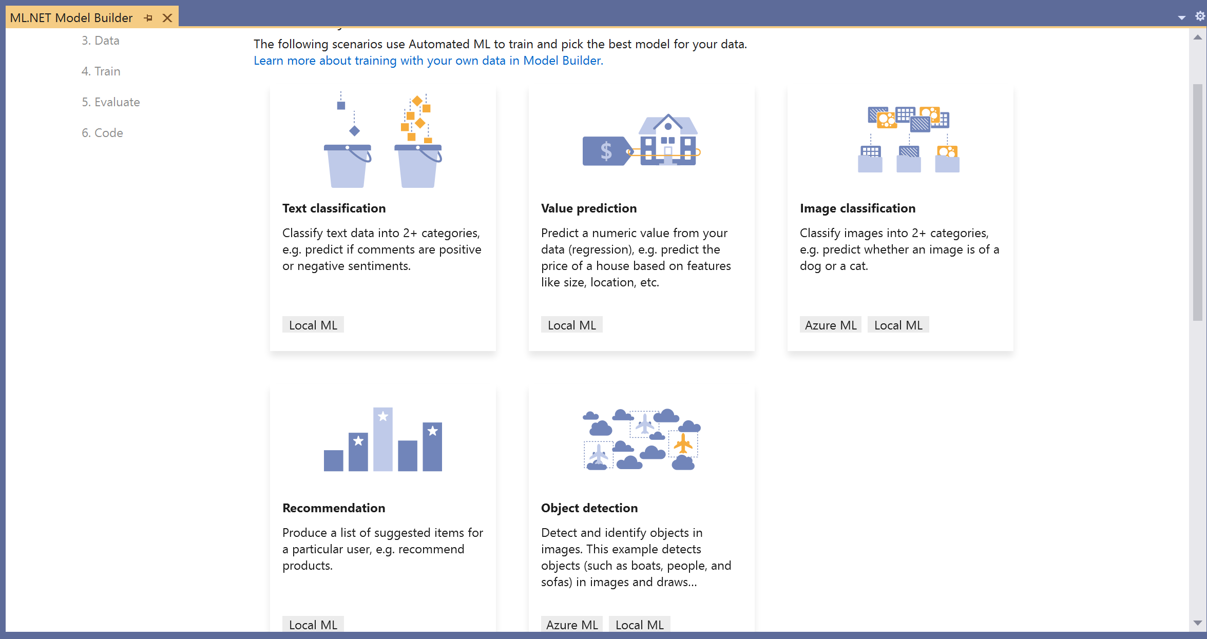Scenario page - smaller UI bugs · Issue #865 · dotnet/machinelearning-modelbuilder · GitHub