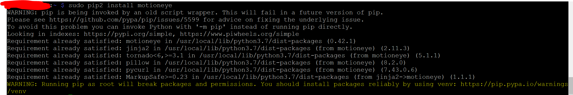 Impossible to run motion eye · Issue #2117 · motioneye-project/motioneye · GitHub