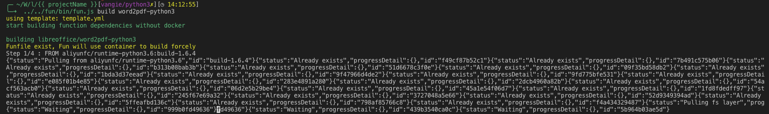 fun build 进度显示乱行 · Issue #490 · alibaba/funcraft · GitHub