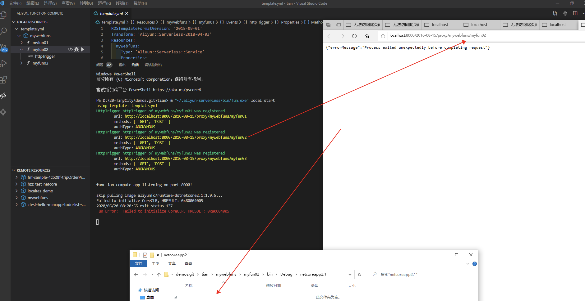 fun init .net 示例本地调试报错【windows】 · Issue #927 · alibaba/funcraft · GitHub