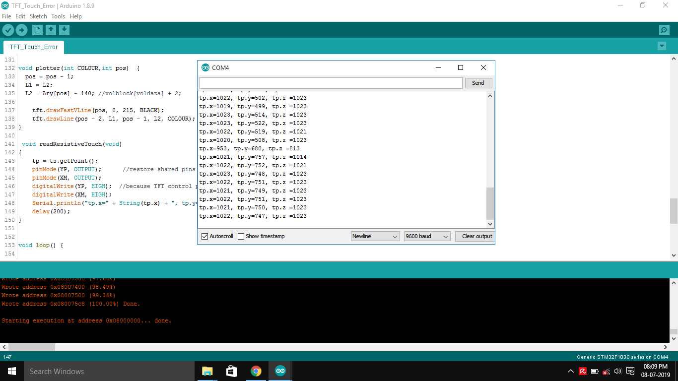 LCD ID 0x4747 using STM32F103C8T6 · Issue #95 · prenticedavid/MCUFRIEND ...
