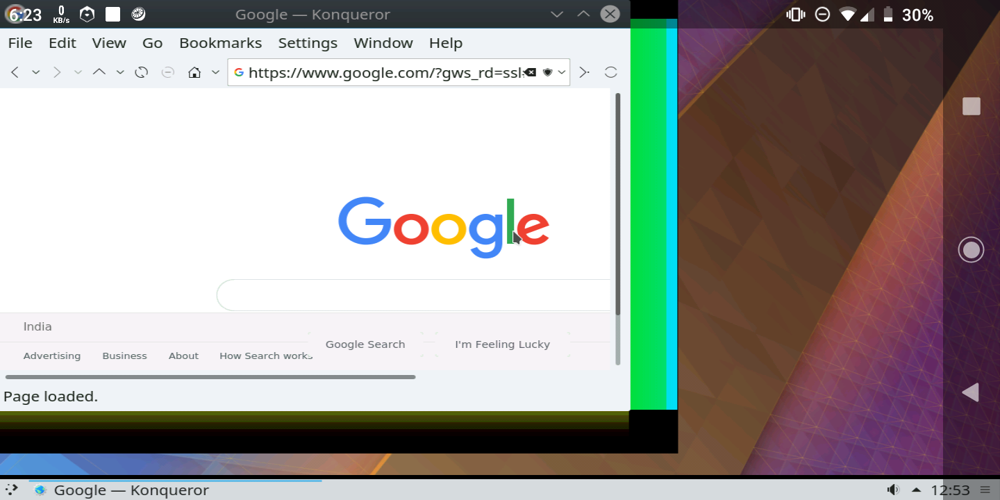 Bug report - [Graphical glitches on Ubuntu KDE installed via Userland (Xserver XSDL app ...