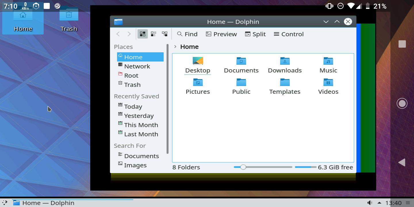 Bug report - [Graphical glitches on Ubuntu KDE installed via Userland (Xserver XSDL app ...
