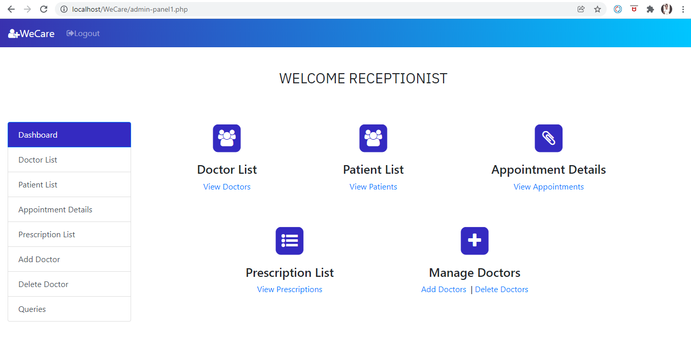 GitHub - muhtasim50/WeCare: WeCare is a complete hospital management system that handle patient ...