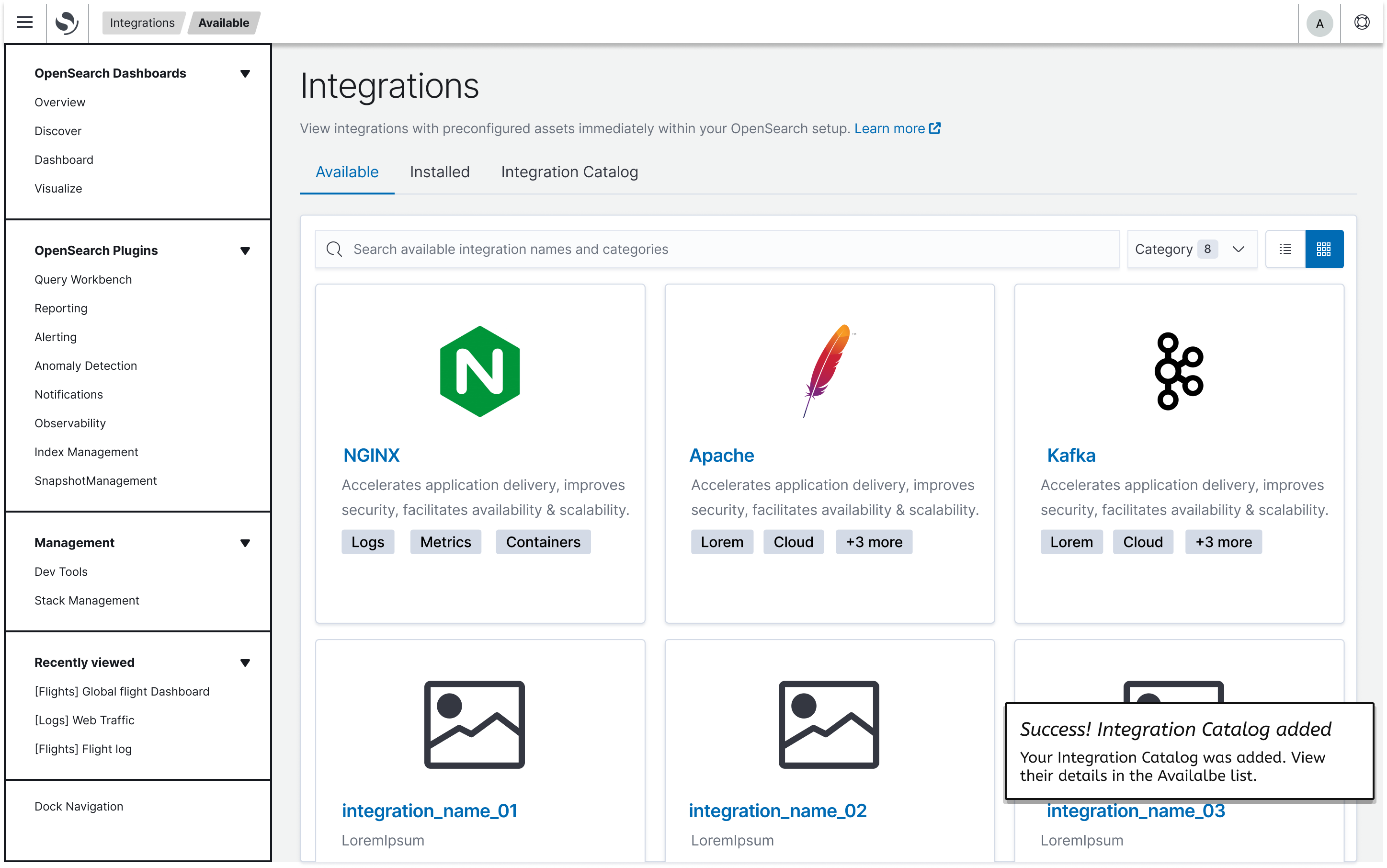 [FEATURE]Allow loading integrations catalog from URL · Issue #900 · opensearch-project ...