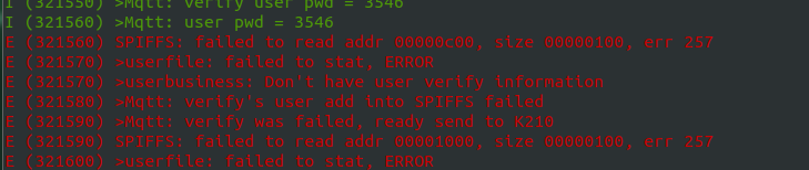 SPIFFS: failed to read addr 00006a00, size 00000100, err 257 (IDFGH ...