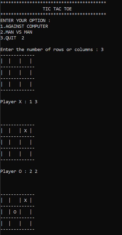 GitHub - SruthiSenthilKumar/Tic-Tac-Toe: OOP Concenpt is implemented to ...