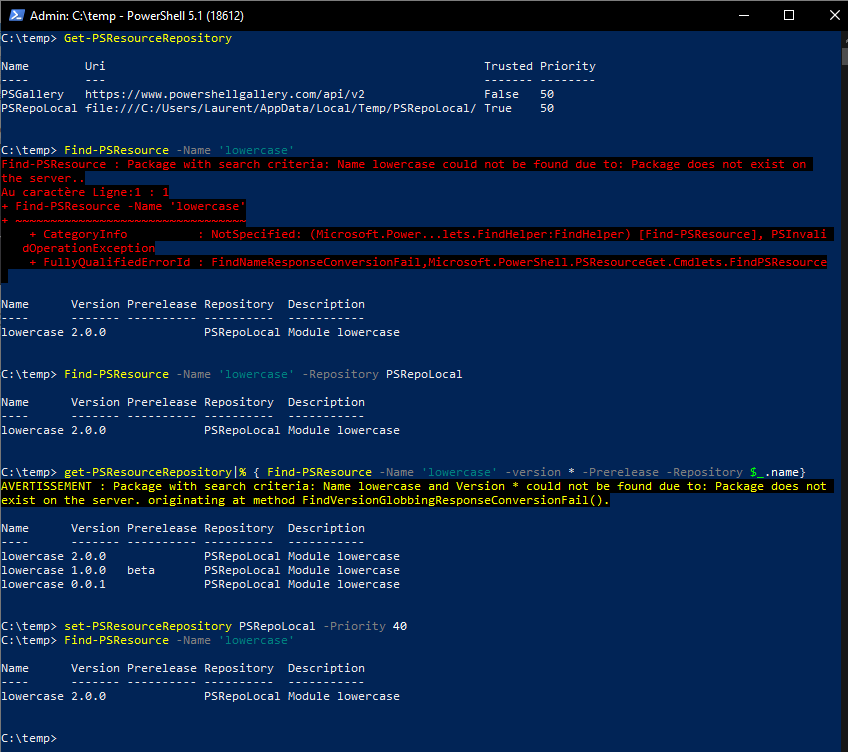 Find-PSResource error messages [needs design doc published] · Issue #1286 · PowerShell ...