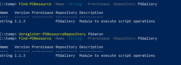[Find-PSResource] the parameter -Prerelease do not works when a local PSRepository exist · Issue ...