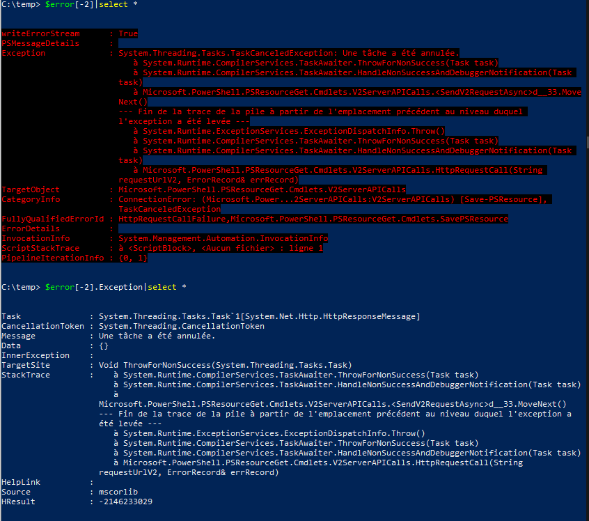 [Save-PSRessource] Strange behavior when PSGallery return error (HttpRequest) · Issue #1341 ...