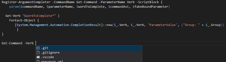 [Question] Is there a way to use Register-ArgumentCompleter in an editor? · Issue #831 ...