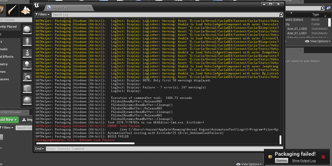 Package Failed Winx64 · Issue 1833 · Carla Simulatorcarla · Github