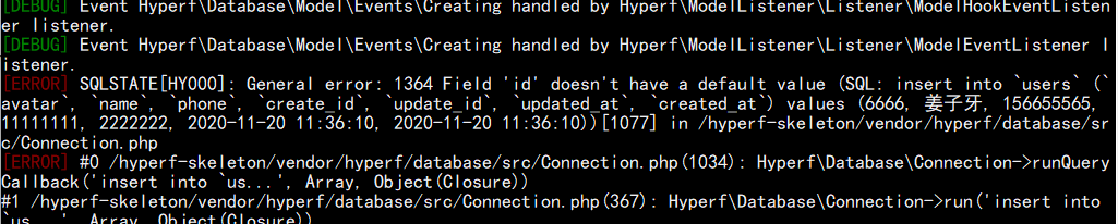 [BUG] 模型钩子函数和Snowflake共用时报错 · Issue #2834 · hyperf/hyperf · GitHub