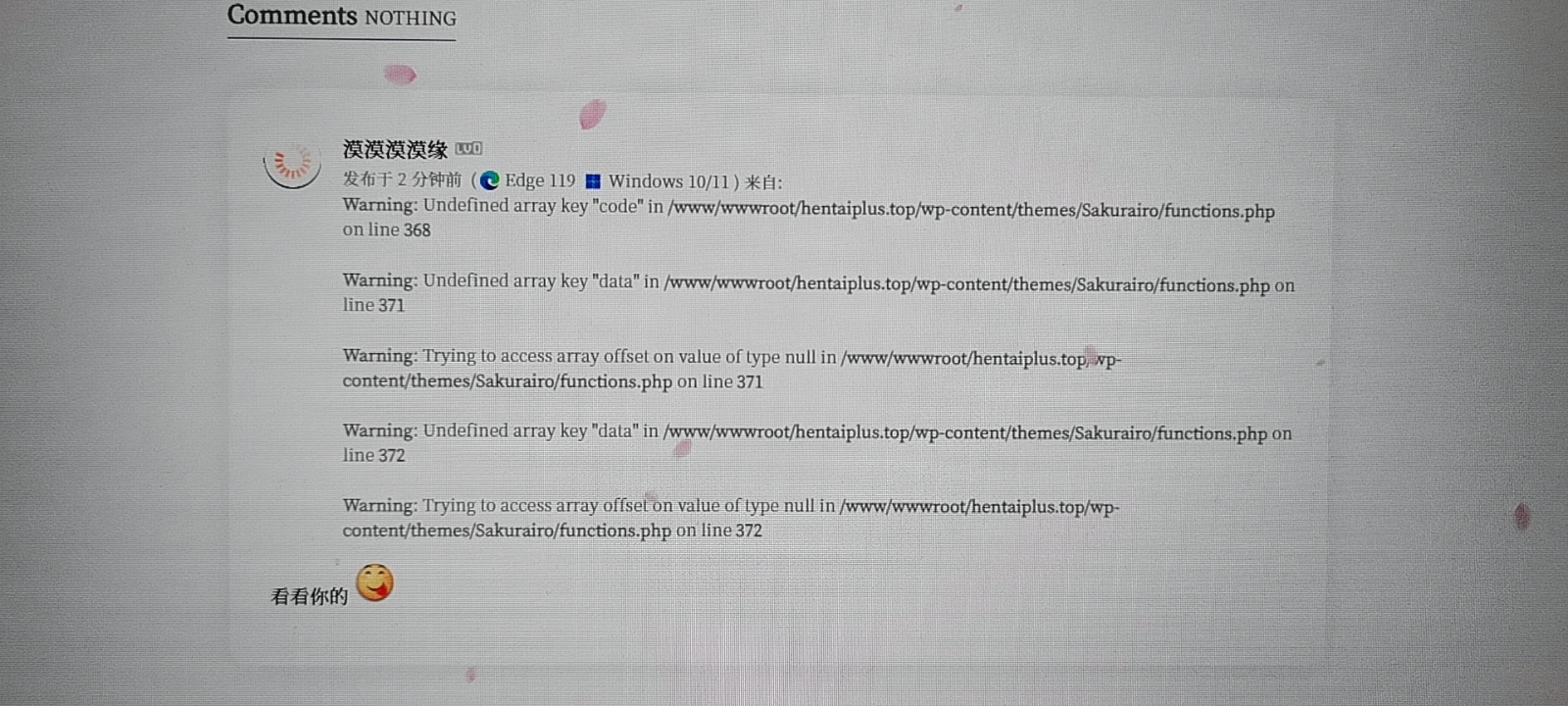 127.0.0.1 FRP访问网站会造成位置显示报错 · Issue #820 · mirai-mamori/Sakurairo · GitHub