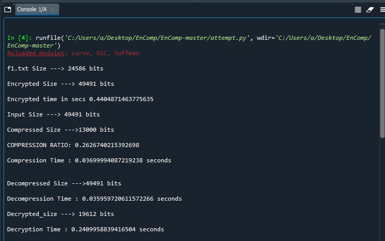 GitHub - hiralrnagda/EnComp: A hybrid algorithm that uses ECC encryption and Canonical Huffman ...