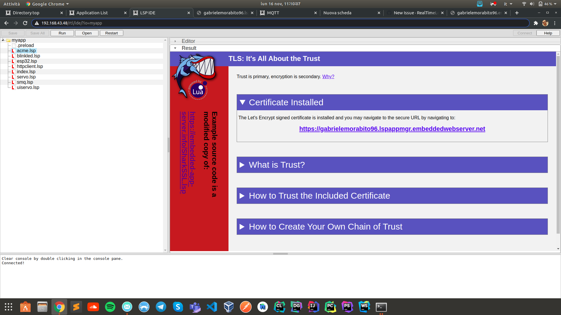ACME EXAMPLE DOESN'T WORK · Issue #1 · RealTimeLogic/Xedge32 · GitHub