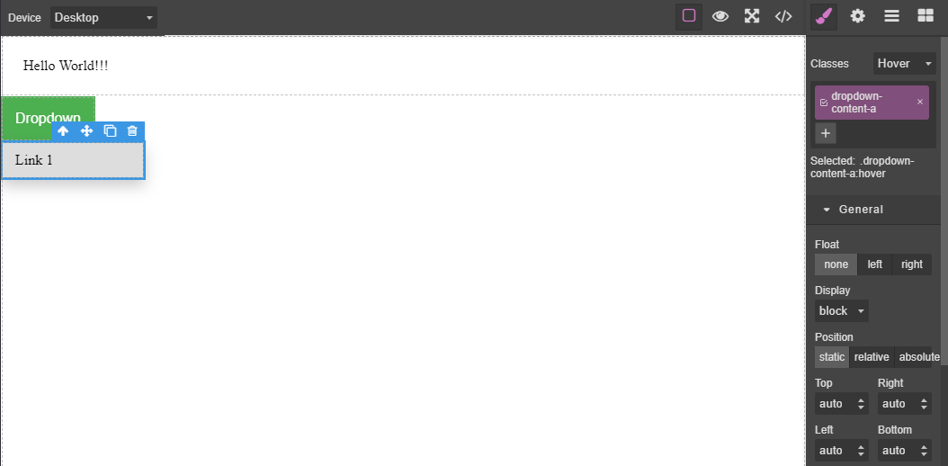 [QUESTION] Keep Hover state when amending the child · Issue #2738 · GrapesJS/grapesjs · GitHub