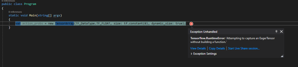 Tensorarray Not Working · Issue 903 · Scisharptensorflownet · Github 