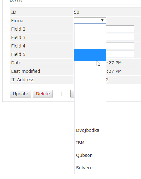 Dropdown Filed Showing Blank Values · Issue 520 · Formtools Core · Github