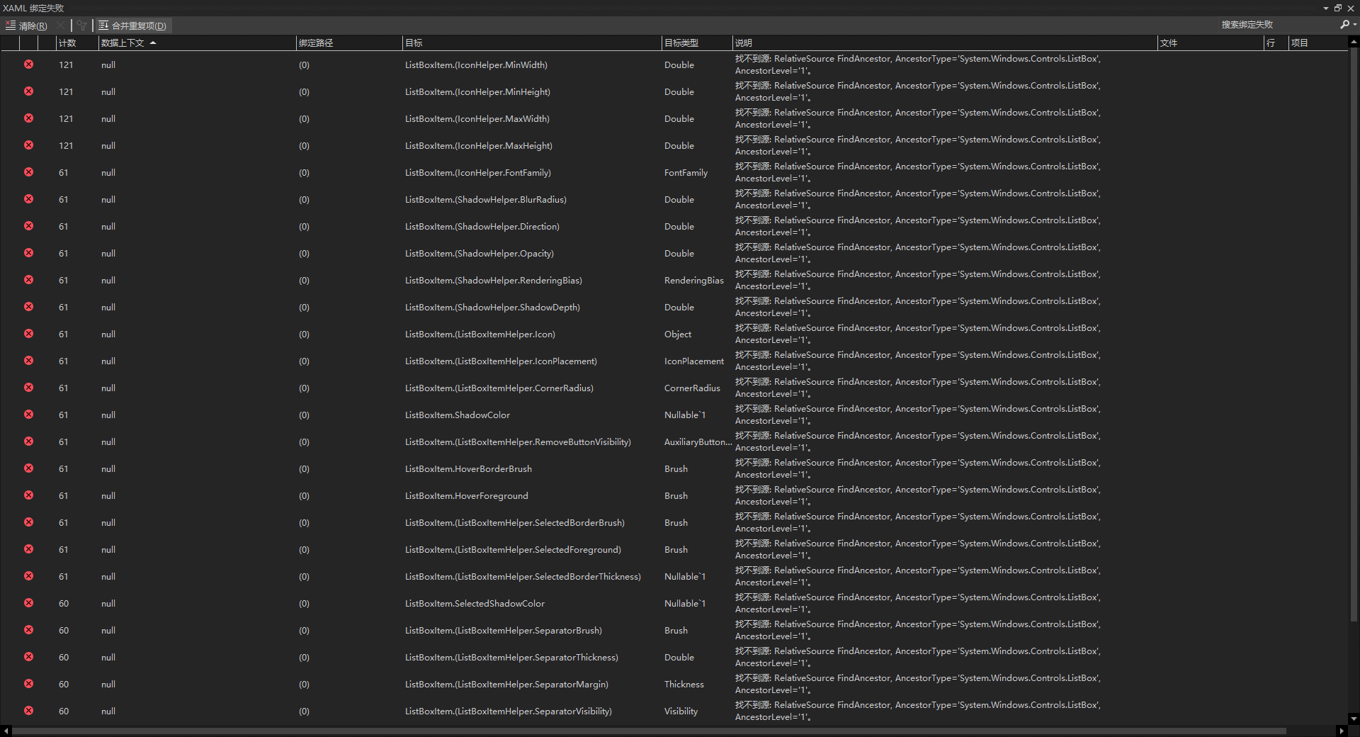 实例化ListBoxItem后使用其它容器保存出现的绑定错误问题 · Issue #126 · Panuon/Panuon.WPF.UI · GitHub