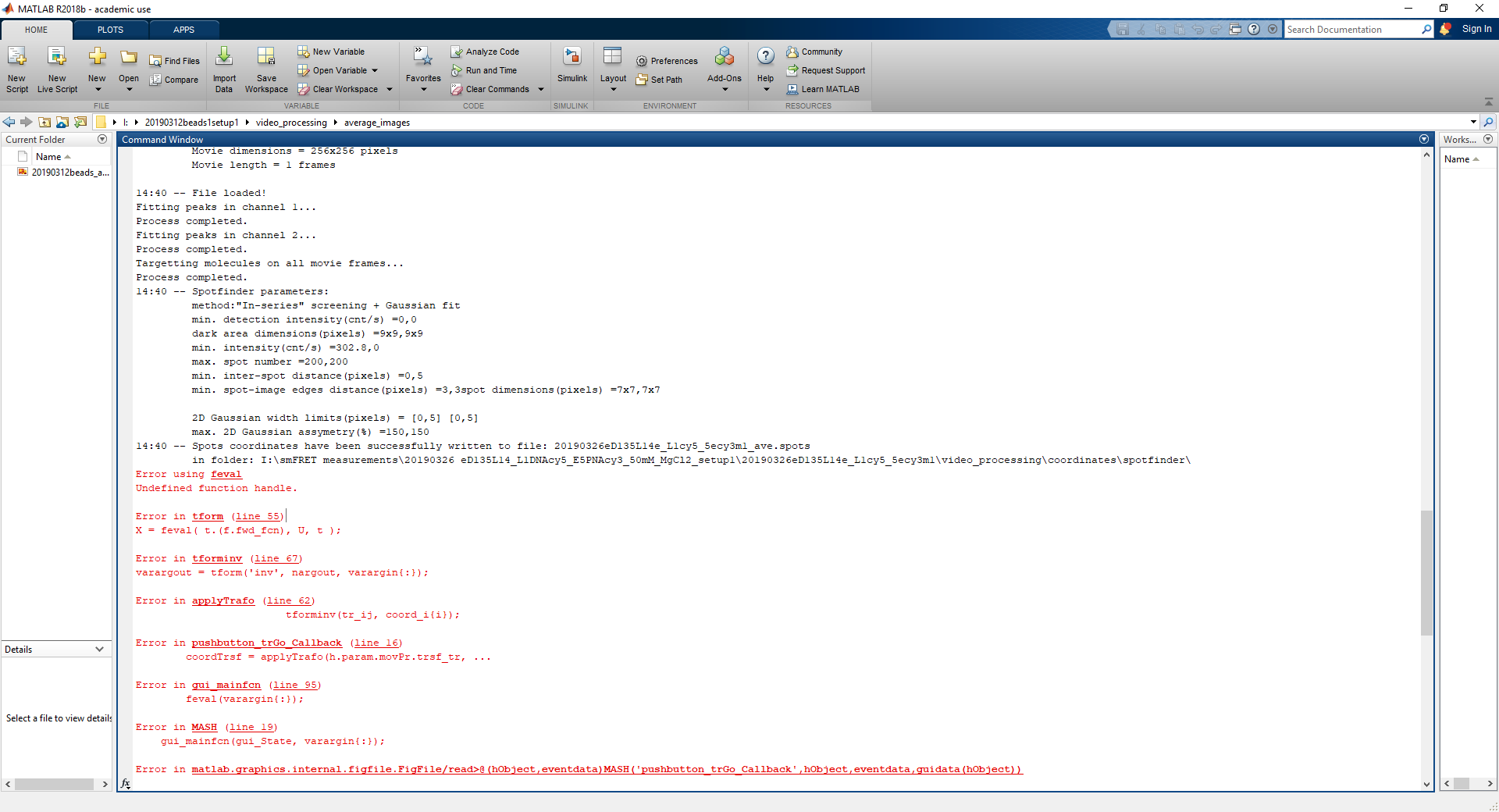 MASH-FRET bug report · Issue #24 · RNA-FRETools/MASH-FRET · GitHub