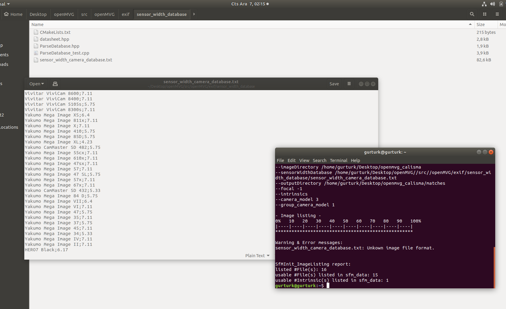 Using the camera database · Issue #790 · openMVG/openMVG · GitHub