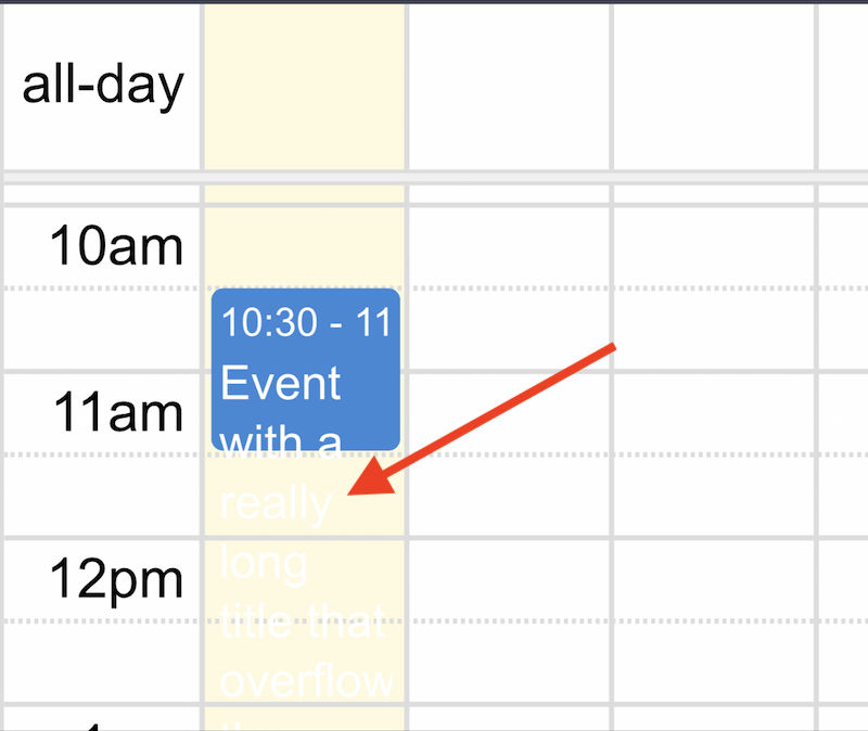 Event title overflows container in time grid view on mobile iOS · Issue #5815 · fullcalendar ...
