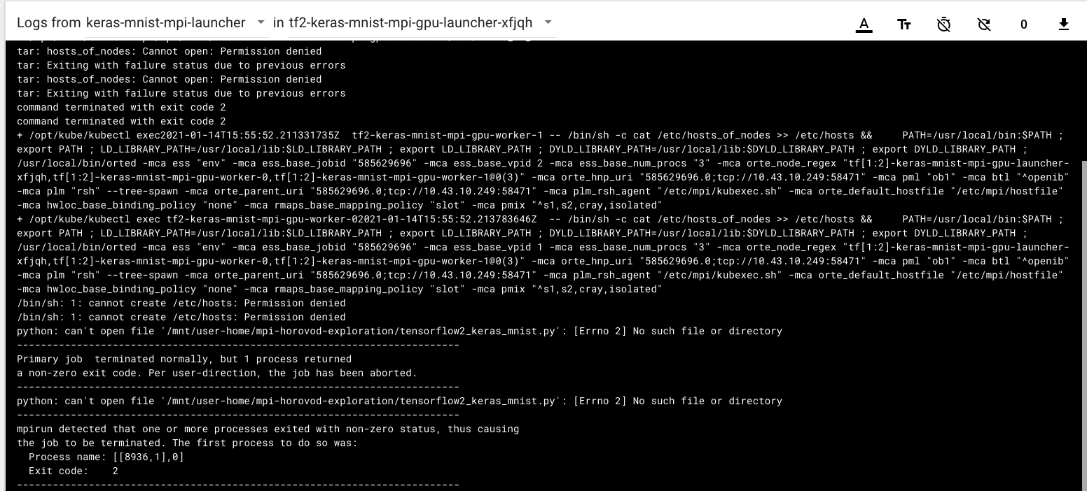 MPI Operator cannot spawn distributed jobs from Python files located on ... MPI Operator cannot spawn distributed jobs from Python files located on ...