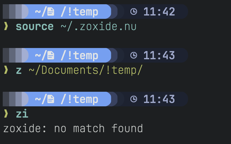 zoxide won't remember paths in nushell · Issue #546 · ajeetdsouza/zoxide · GitHub