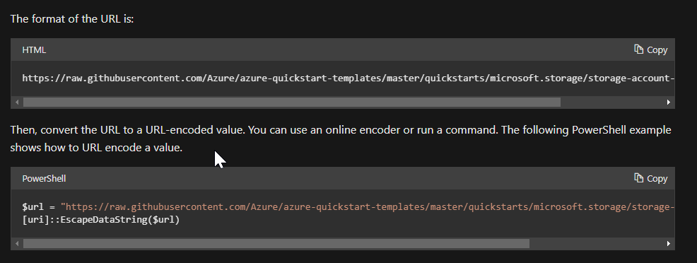 [Deploy on Azure] button using a template hosted on private website ...