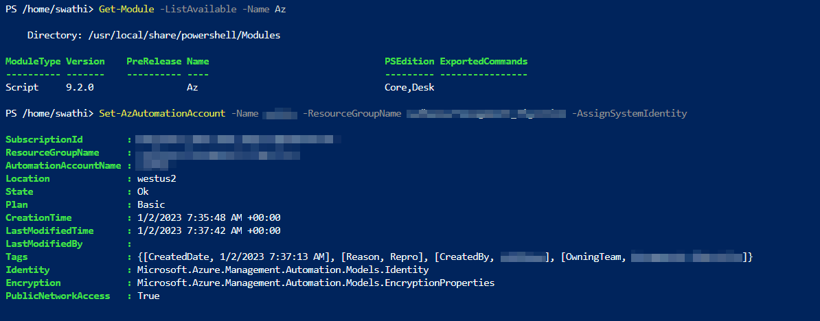 AssignSystemIdentity option in the Set-AzAutomationAccount does not exists · Issue #103302 ...