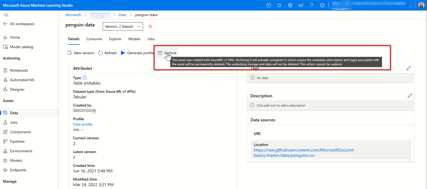No information on deleting datasets · Issue #26181 · Azure/azure-cli · GitHub