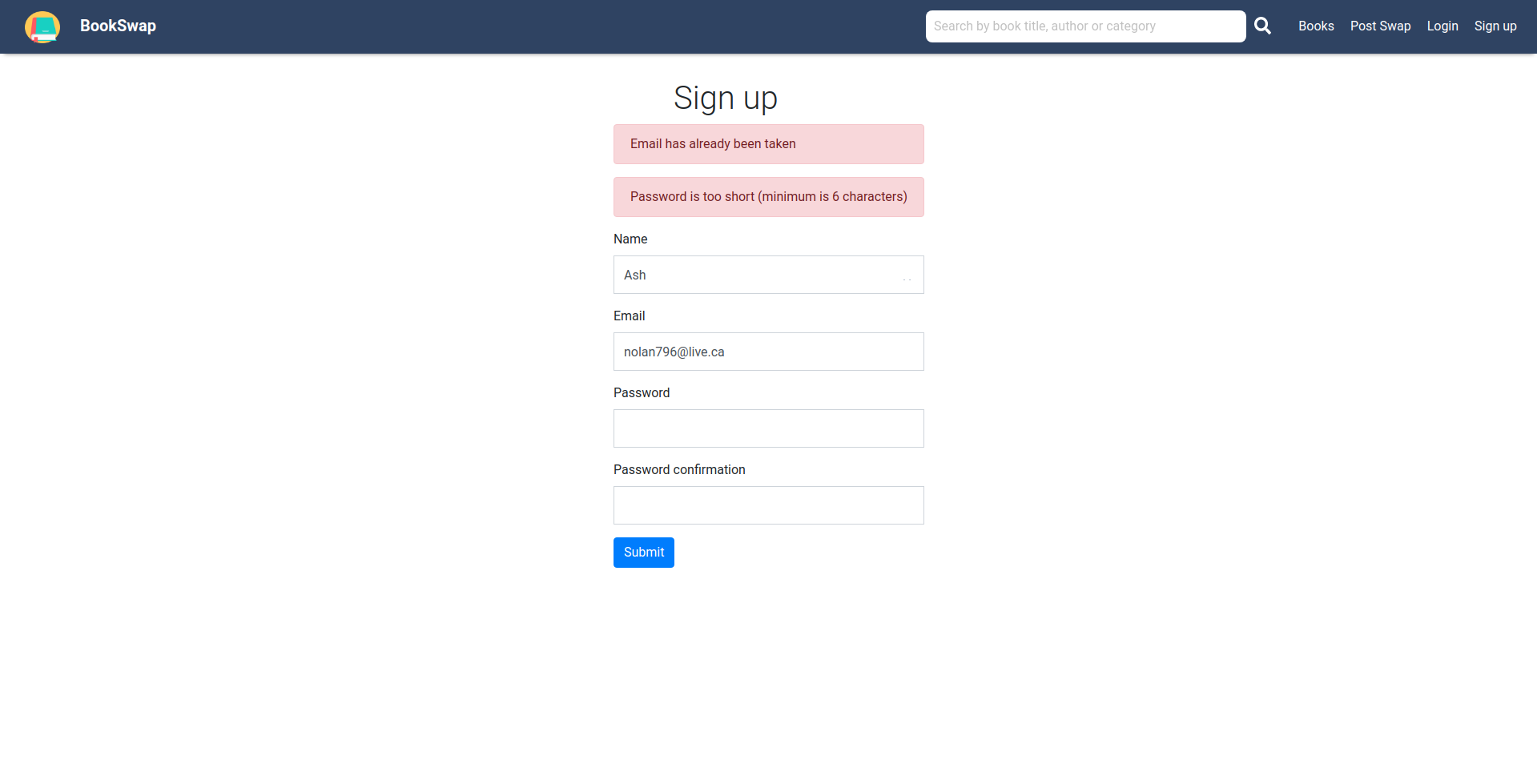 GitHub - abemsi/BookSwap