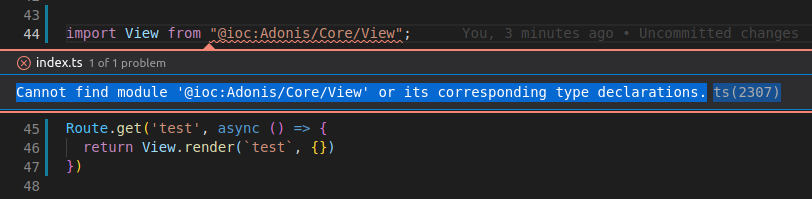 Cannot find module '@ioc:Adonis/Core/View' or its corresponding type declarations.ts · Issue ...